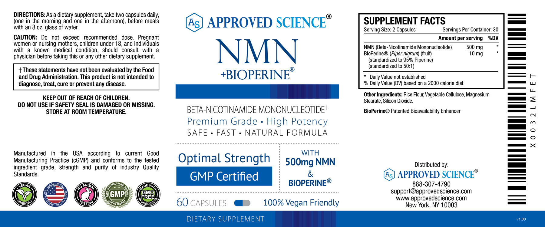 Approved Science NMN: Rated #1 For Supporting Anti-Aging